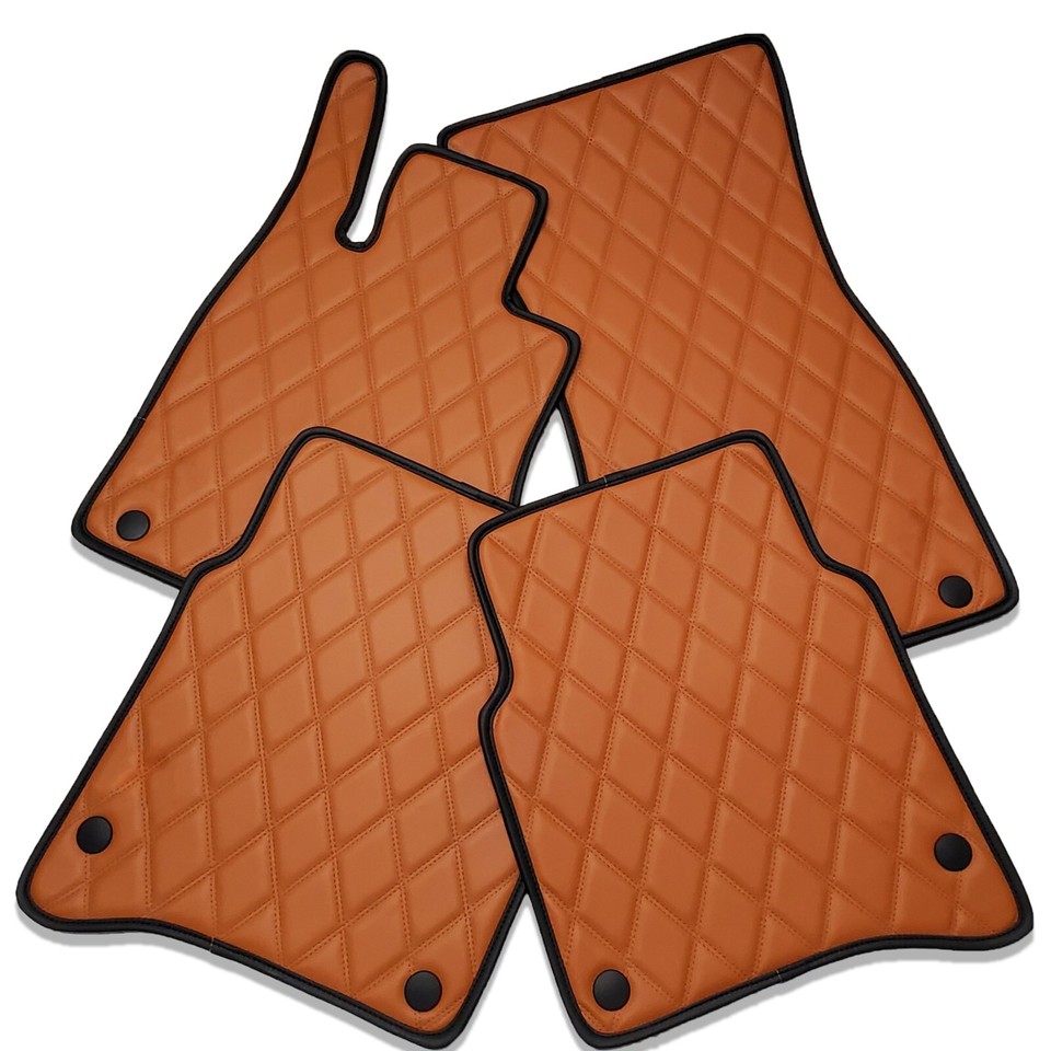 Diamond Eco Leather Sienna Brown Floor Mats W223 Mercedes Maybach S500 ...