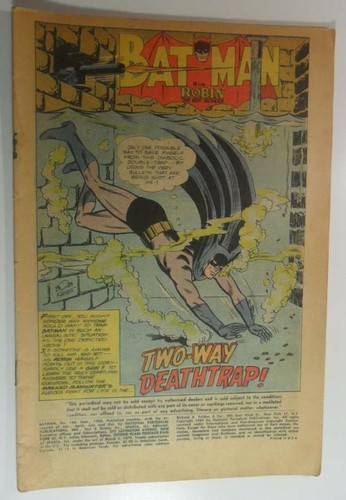 BATMAN #166 DC SEPT 1964 TWO WAY DEATHTRAP COVERLESS | eBay