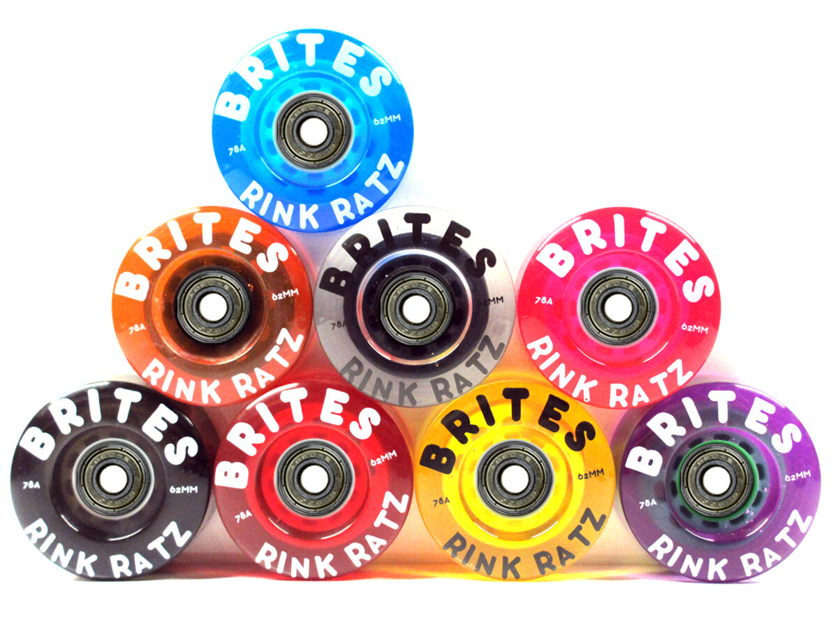 Brites Rink Ratz Roller Quad Skate Wheels incl ABEC5 Bearings (pack of ...