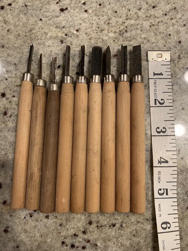 Lot of 9 Wood Carving Knives Kit Set Tools Carve | eBay