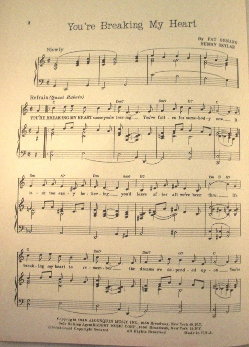 Youre Breaking My Heart