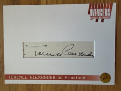 AVENGERS PLATINUM COLLECTION 9: CUT AUTOGRAPH CARD TERENCE ALEXANDER ...