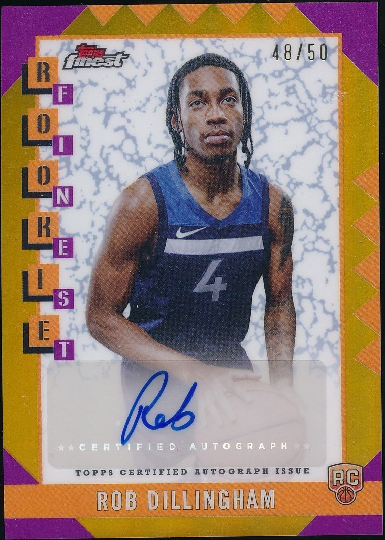 2024-25 Topps Finest - Rookie Finest Autographs Rob Dillingham, Rob ...