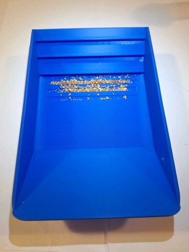 Blue Advanced Square Drop Riffle Gold Pan. Small 6"x 8" Free Shipping ...