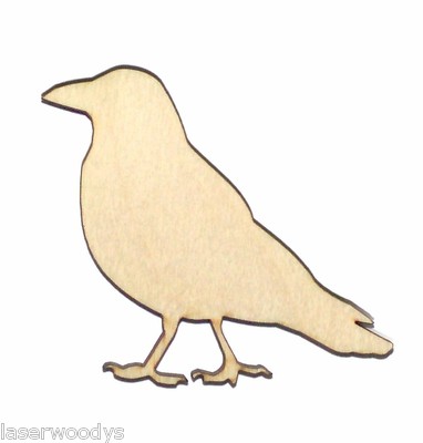 Crow Bird Unfinished Wood Shape Cut Out C888 Laser Crafts Lindahl ...