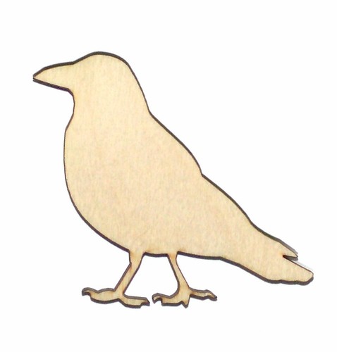 Crow Bird Unfinished Wood Shape Cut Out C888 Laser Crafts Lindahl ...