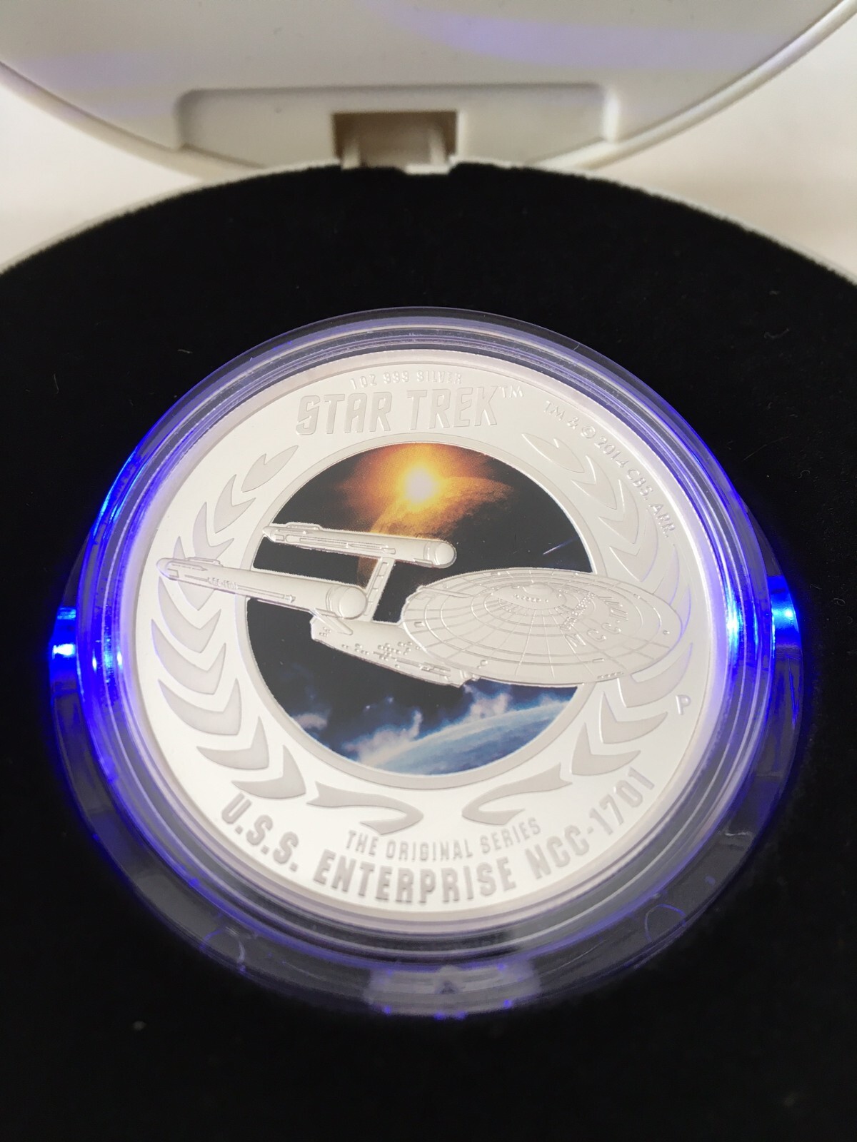 2015 STAR TREK USS ENTERPRISE NCC-1701 1oz 99.9% PURE SILVER COIN | eBay