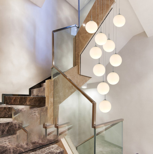 Glass Stairs With Led Lights