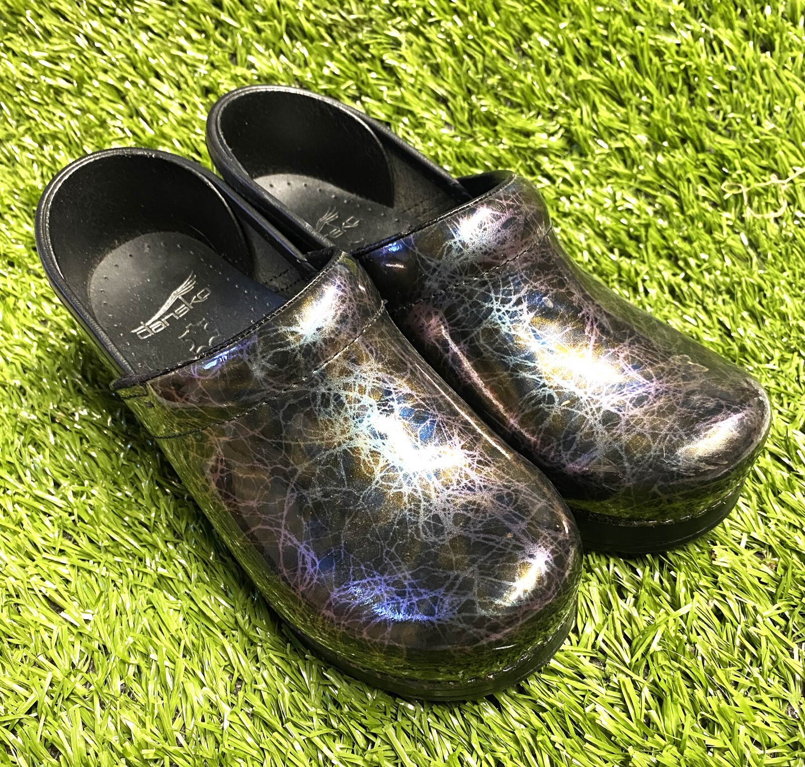 Dansko Professional Clogs Brown Swirl Shoes Women's 3… - Gem