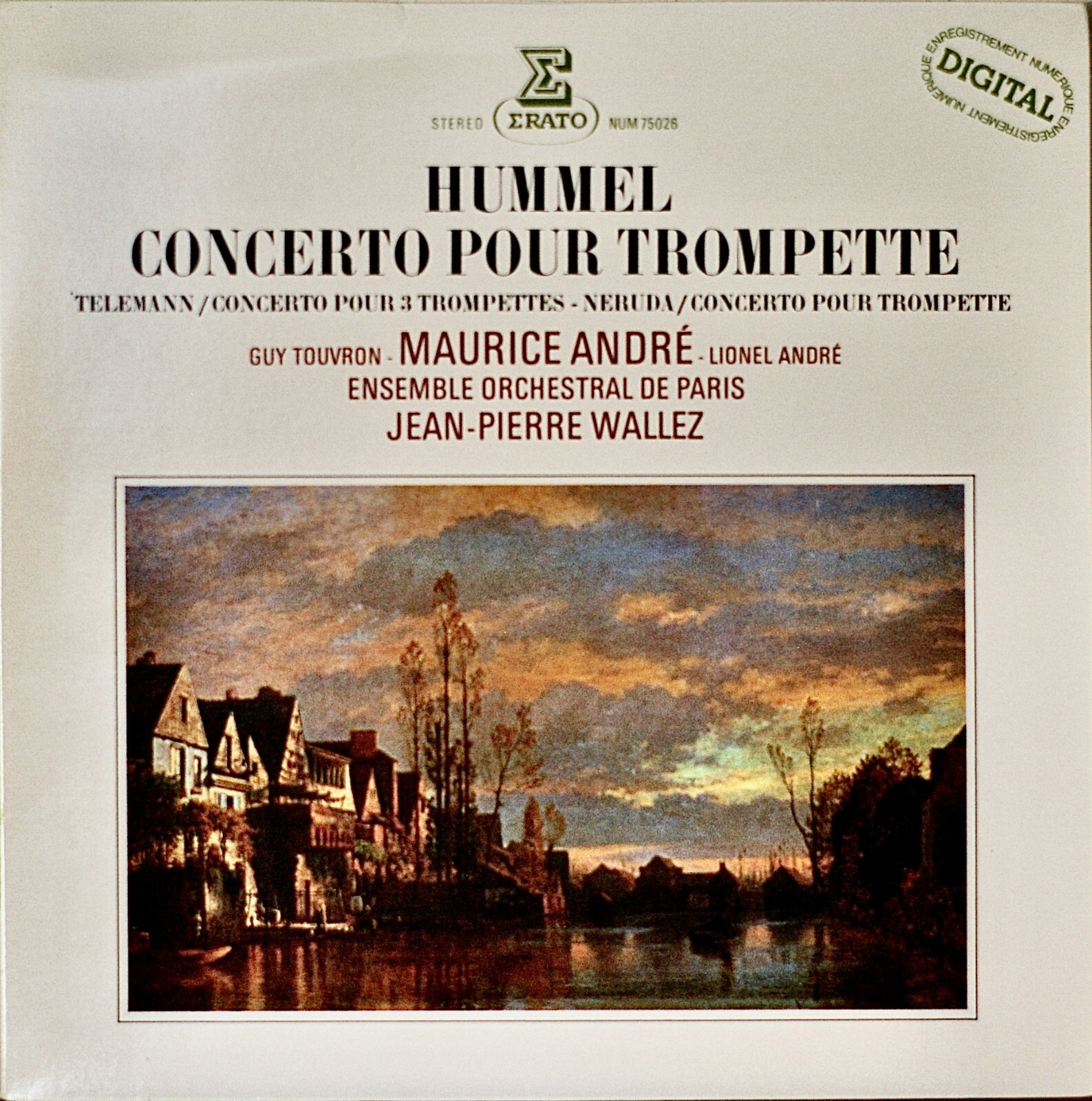 HUMMEL: Concerto Pour Trompette+NERUDA+M1982DGTL LP FRENCH IMP MAURICE ...