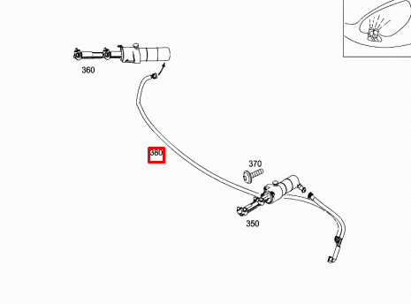 MB E W212 Headlight Washer Pipe Tube Hose A2128600092 OEM for sale ...