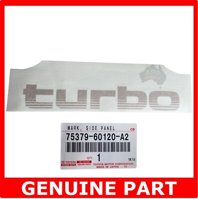 GENUINE Toyota LandCruiser 100 Series HDJ100 Rear Side Gold Turbo Decal ...