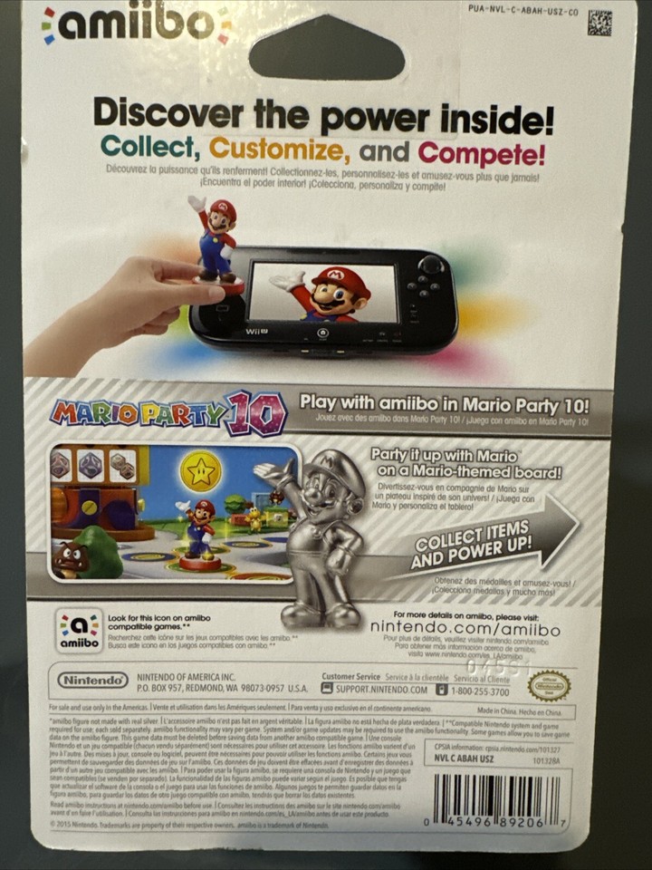 Super Mario Bros Mario Silver Amiibo Edition Nintendo - New - NIB | eBay