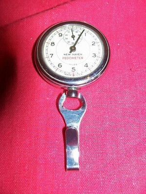 Vintage Pedometer Miles New Haven Clock Co USA Old Walking Distance ...