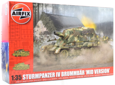 Airfix Sturmpanzer IV Brummbar - Mid Version 1:35 Plastic Model Tank ...