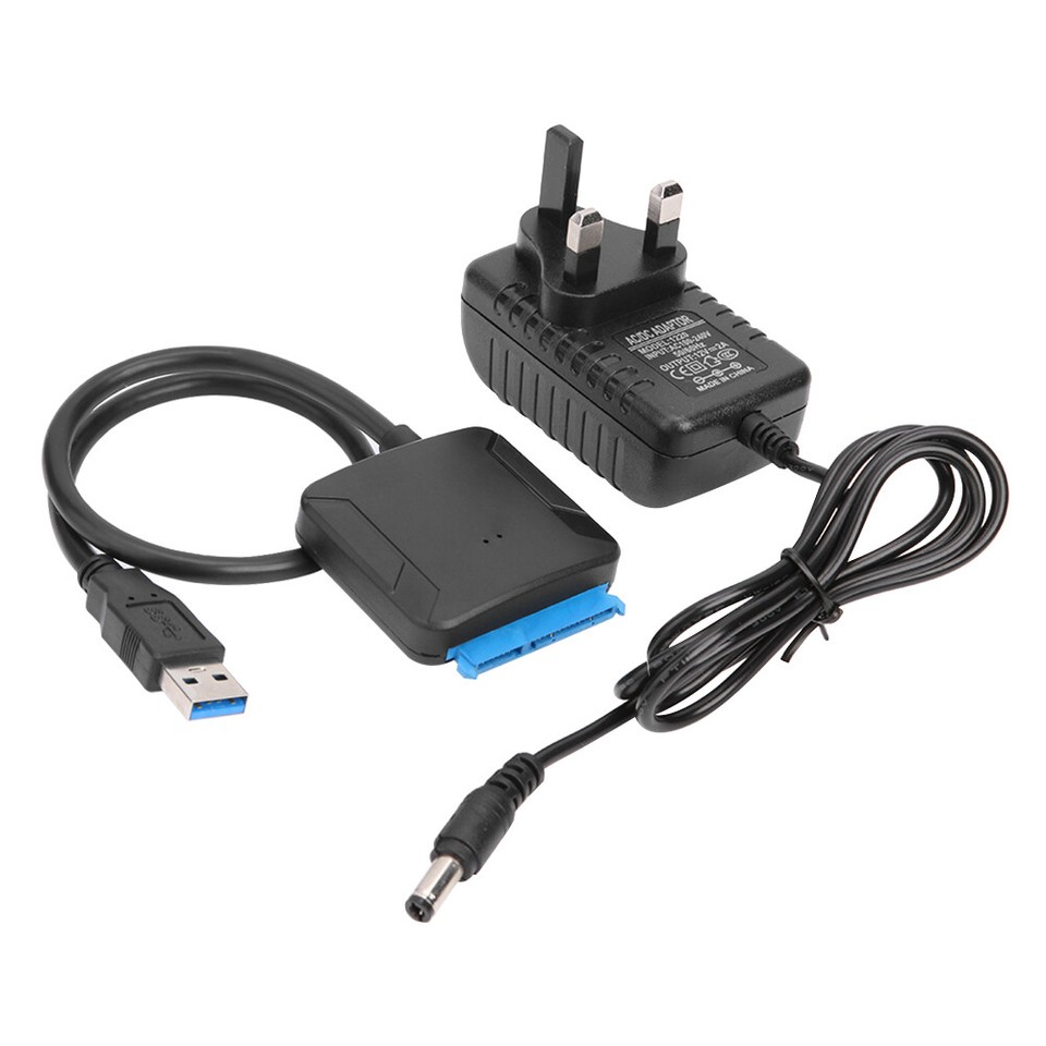 UK USB 3.0 To SATA Convert Cable HDD SSD Hard Disk Drive Adapter Cable ...