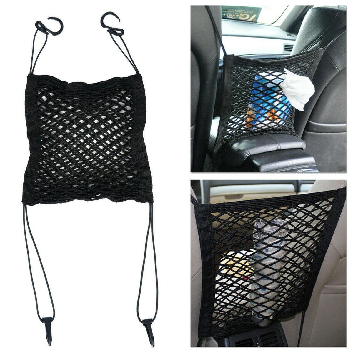 Trunk Storage Net Car Rear Trunk Back Seat Sticker Elastic Cargo String ...