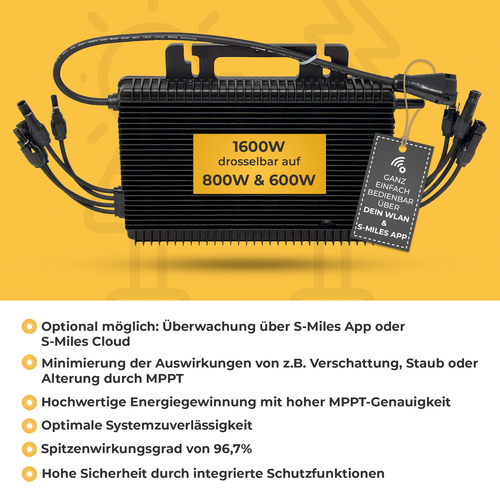 Hoymiles HMS-1600 Wechselrichter mit DTU Stick Modulwechselrichter | eBay