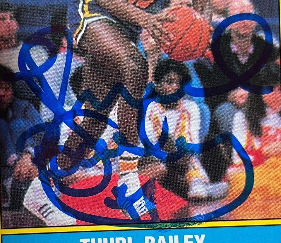 THURL BAILEY 1986-87 Fleer #6 Signed AUTO Autograph Card Rookie Utah ...