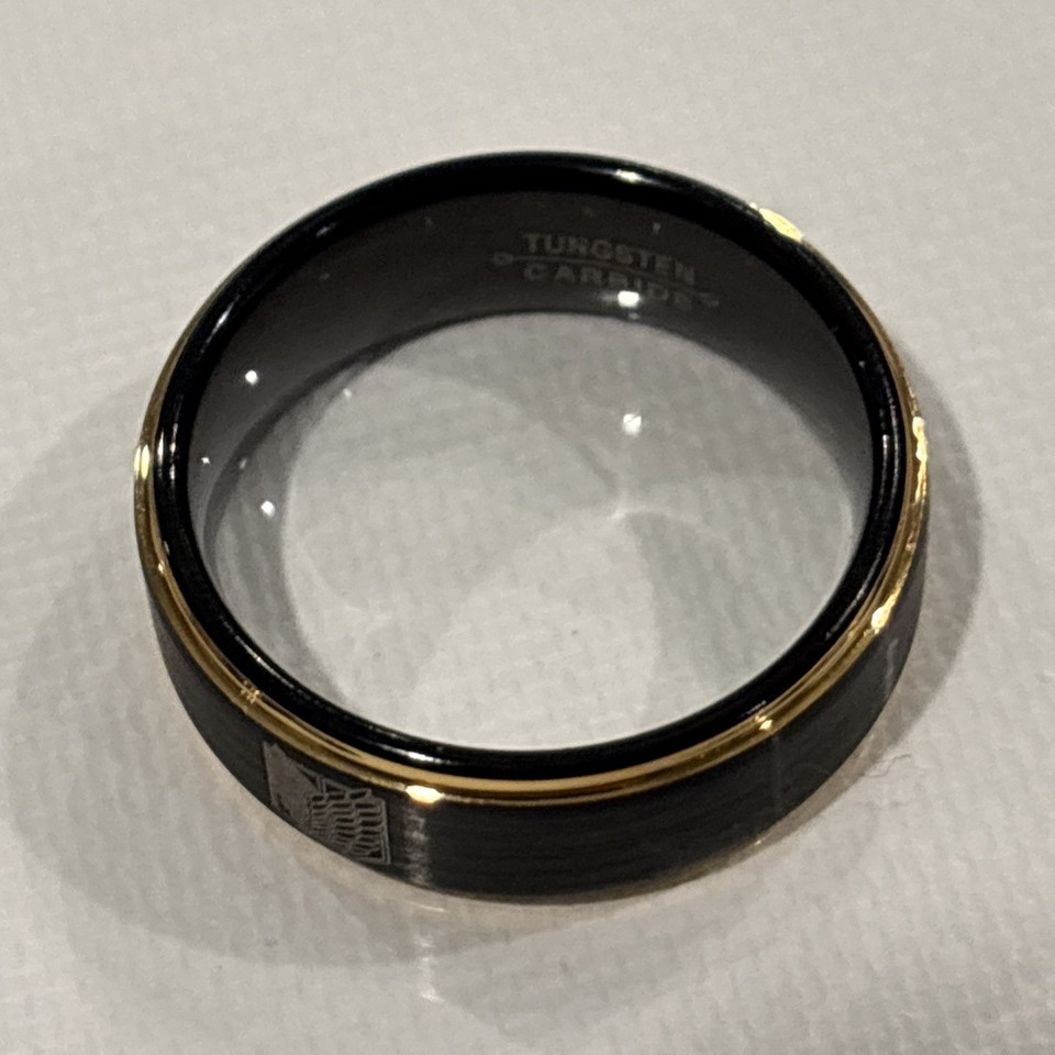 Nanimerica Ring Size 11 Freedom Onyx Over Tungsten Carbide 18k Gold ...