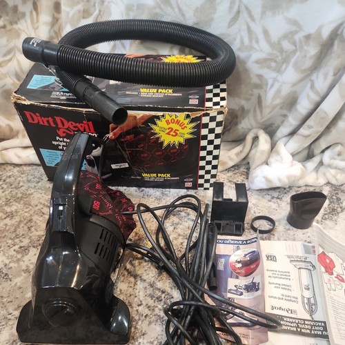 Vintage Royal Dirt Devil Hand Held Vacuum Model 500 Vac Corded Compact ...