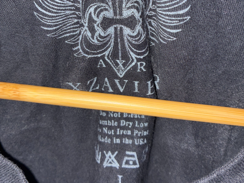 Vintage Y2K Xzavier Shirt Mens Large Black AXR Affliction Style AOP ...