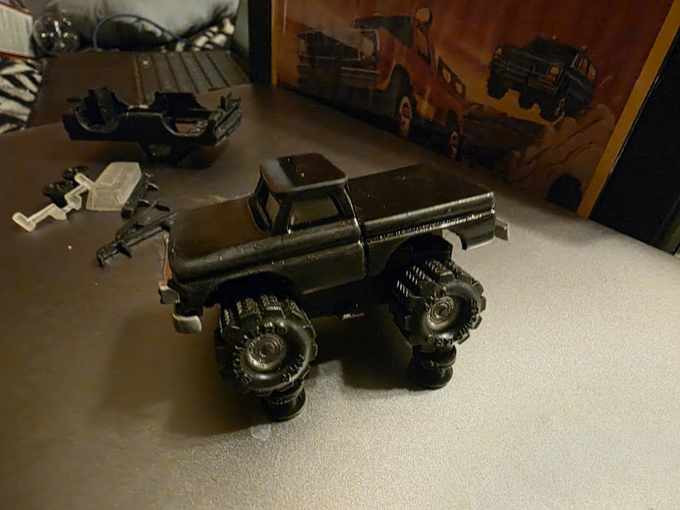 CUSTOM PRINTED SCHAPER STOMPER 4x4 1965 CHEVY BODY FITS A GEN 2 CHASSIS ...