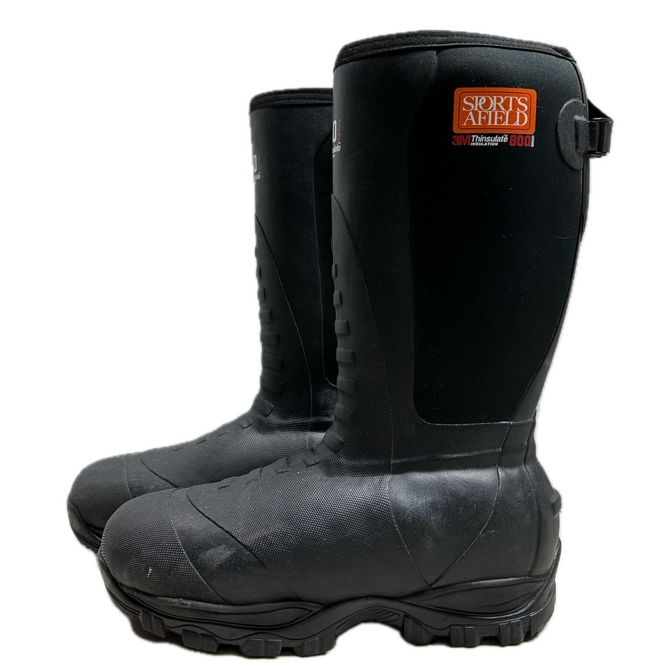 Sports Afield Men's Black Pursuit 800 Waterproof Rubber Fishing Knee ...