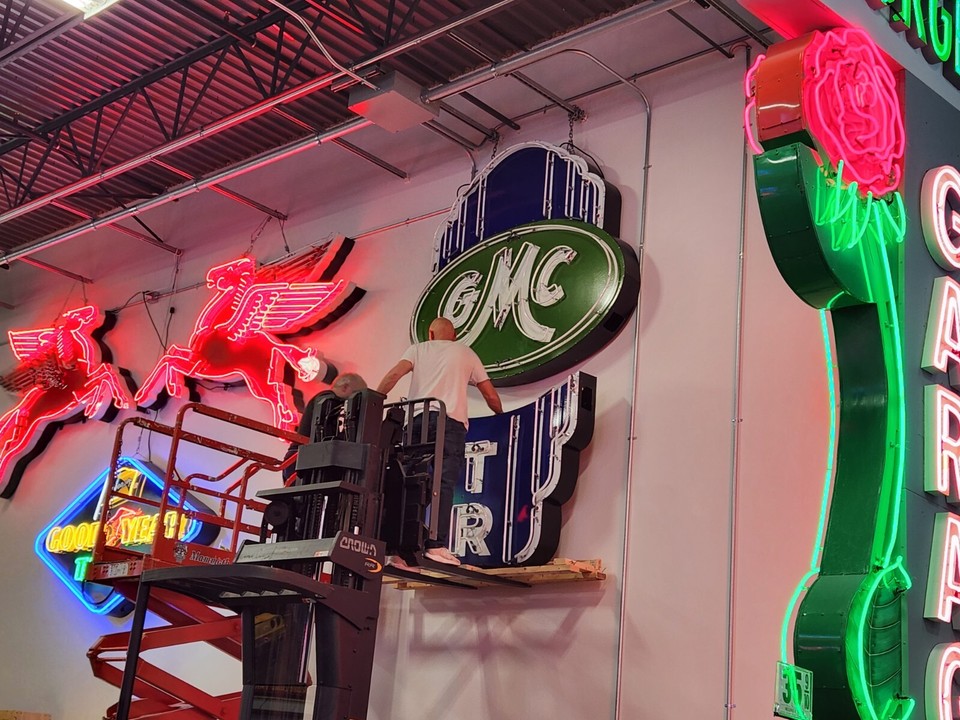 New GMC Trucks Porcelain Neon Sign 78 IN W x 15 FT 4 IN H | eBay