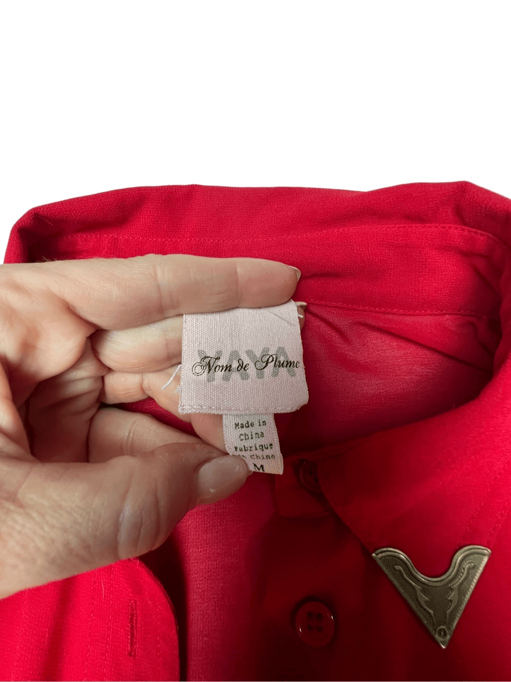 Urban Outfitters Semi Sheer Red Nom de Plume by Yaya Kris Western ...