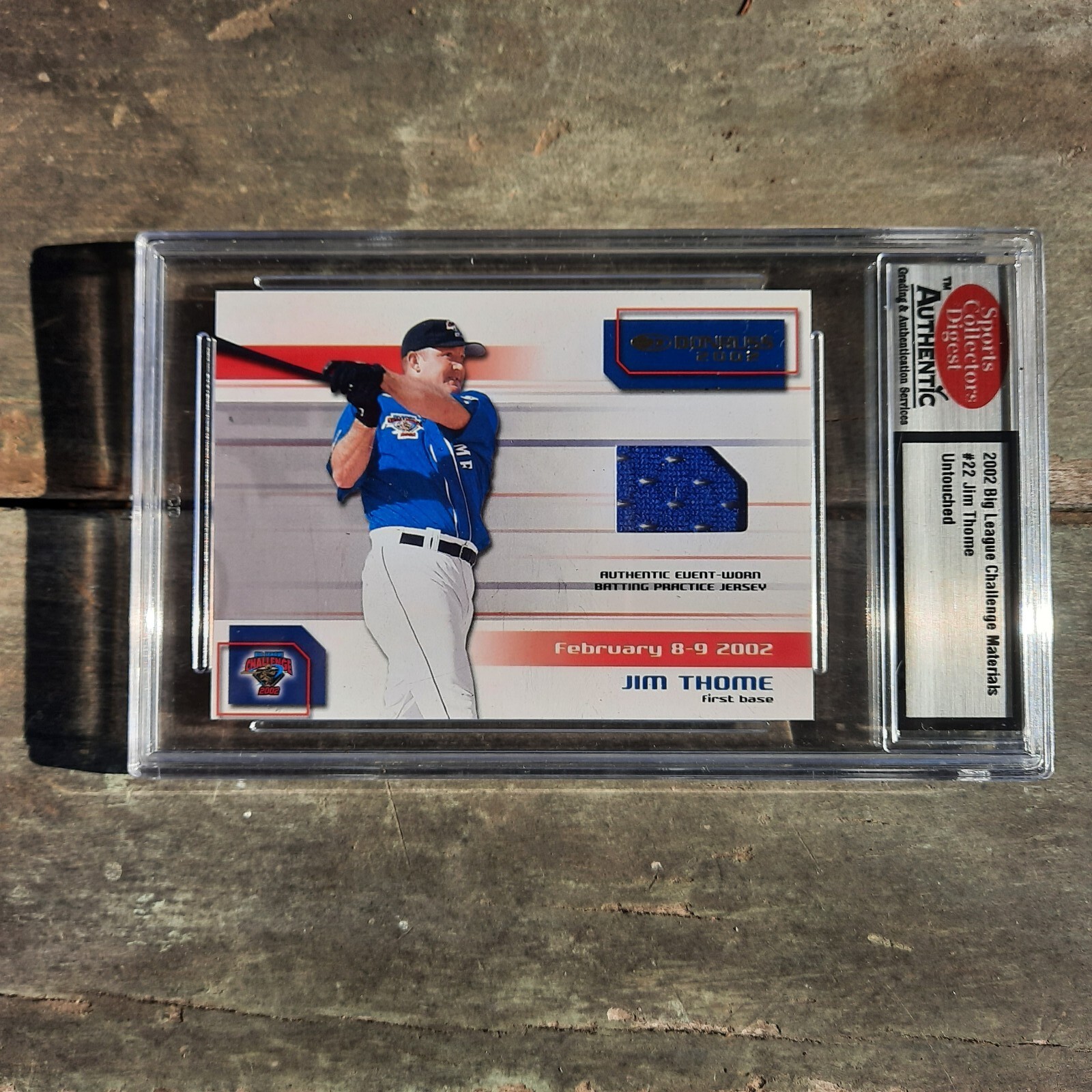 2002 Big League Challenge Materials #22 Jim Thome Graded Untouched | eBay