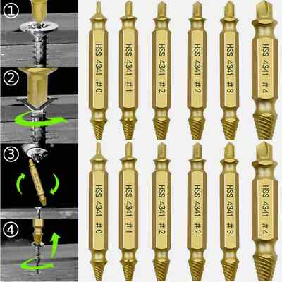 HSS Bolt Remover Fast Damaged Screw Extractor Speed Out Drill Bits Tool ...