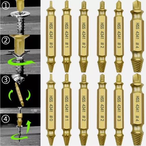HSS Bolt Remover Fast Damaged Screw Extractor Speed Out Drill Bits Tool ...