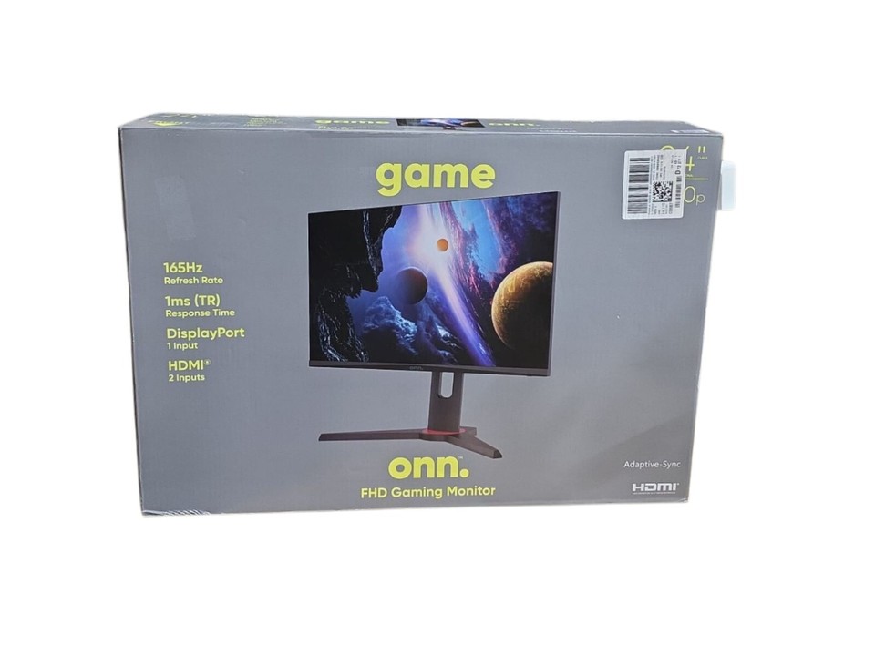 onn. 24" FHD (1920 x 1080p) 165hz 1ms Adaptive Sync Gaming Monitor with ...