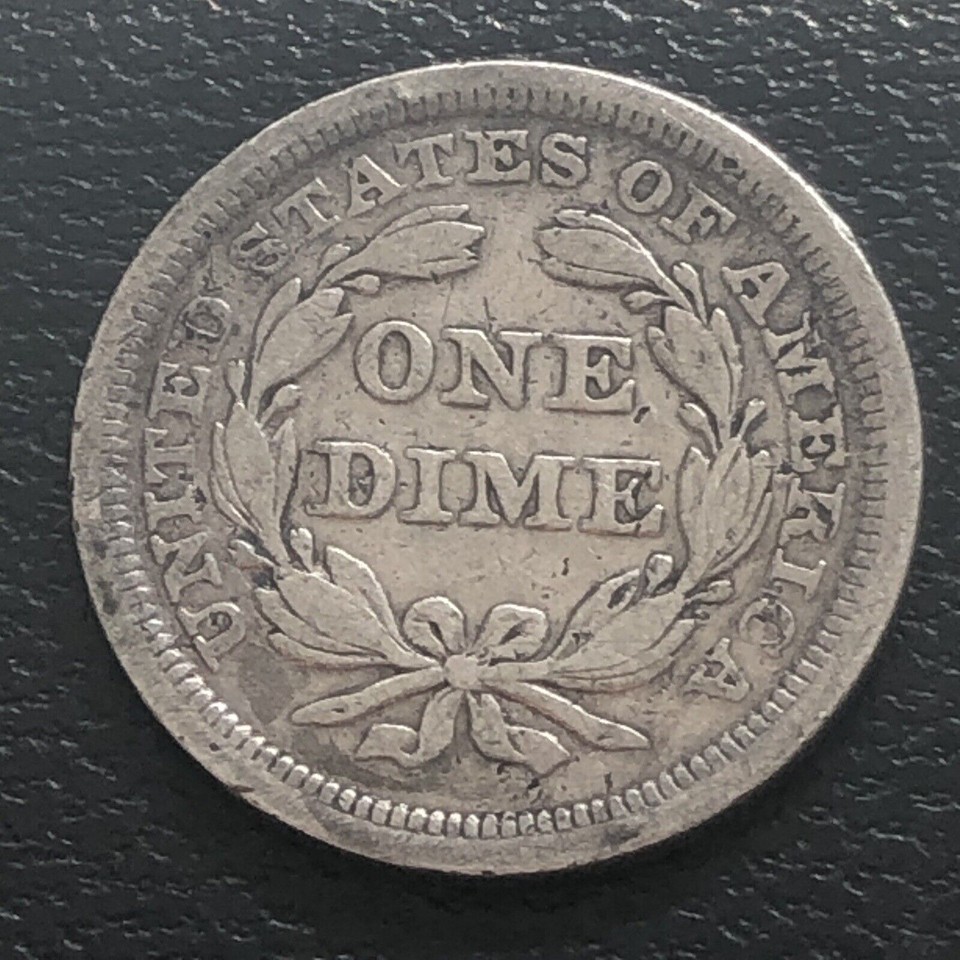 1850 Seated Liberty Dime 10c Better Grade #37011 | eBay