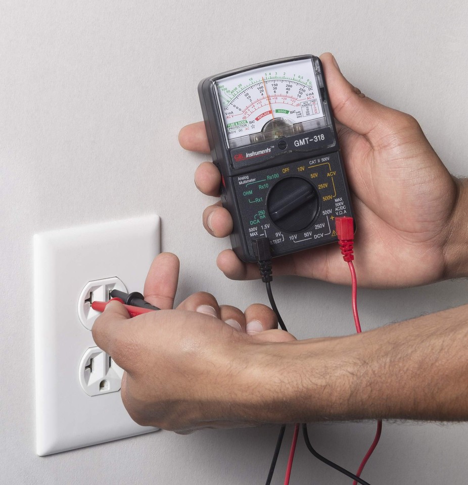 500V Analog Multimeter with Color Coded Display and Test Leads for Home ...