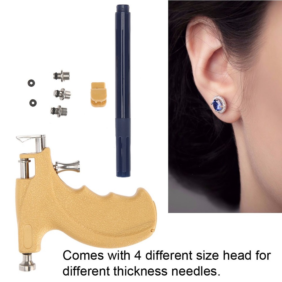Professional Metal Painless Body Piercing Tool Nose Ear Navel Ear Hole ...