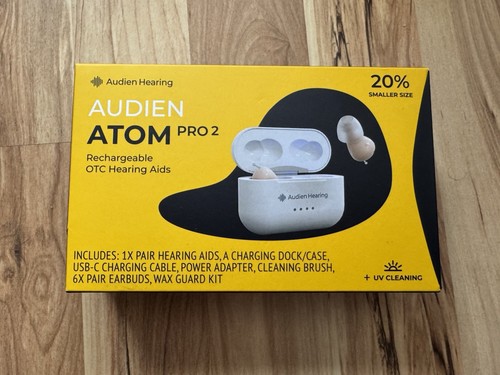 Audien ATOM PRO 2 Rechargeable OTC Hearing Aids - Lightly Used | eBay