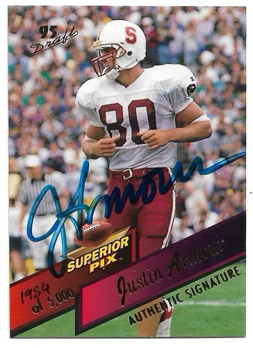 Justin Armour /5000 1995 Superior Pix Auto Stanford Autograph #50 | eBay