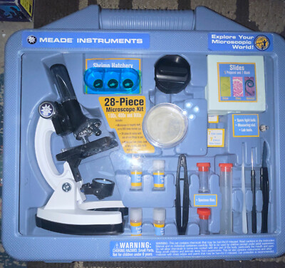 NEW Meade Instruments 28-Piece Microscope Kit 100x 400x 900x Model ...