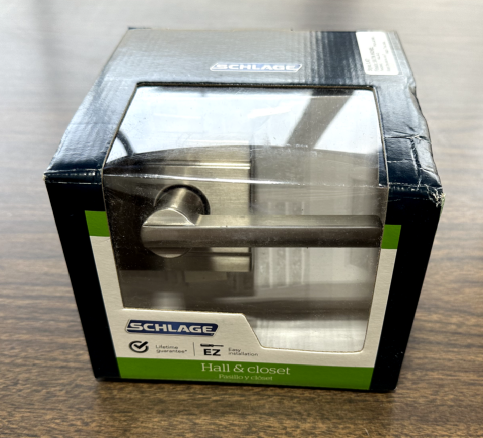 Schlage F10 LAT 619 ULD Latitude Passage Door Lever Set - Nickel | eBay