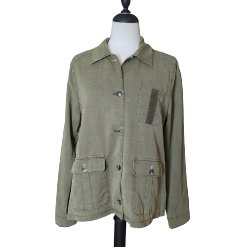 Maurices Green Utility Button Up Jacket Size L | eBay