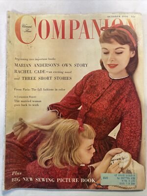 1956 October , Companion Magazine, Marian Anderson, (BM176) | eBay