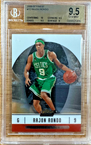 2006-07 Finest RAJON RONDO ROOKIE #72 BGS 9.5 (Centering 10) GEM MINT ...