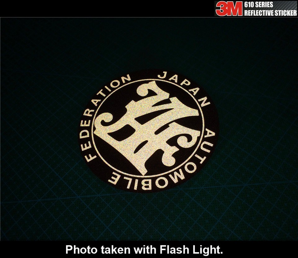 JAPAN AUTOMOBILE FEDERATION JAF JDM Fuel cap decal Reflective Sticker ...