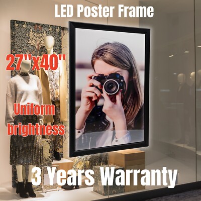 24"x33"/24"X36", 27" x 40" LED Backlit Movie Poster Art Picture Frame ...