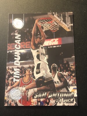 1997 Press Pass Double Threat Silver Tim Duncan #1 Rookie RC HOF | eBay