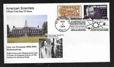 scientist JOHN VON NEUMANN MATHEMATICIAN 2005 ELECTRONICS COMBO FDC ...