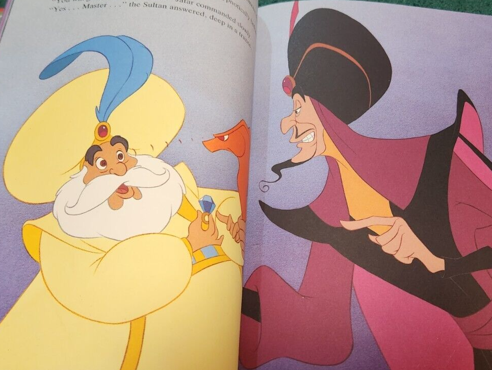 1992 Walt Disney ALADDIN Mouse Works Oversized Hardcover Twin Books ...