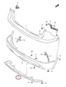 NEW Genuine Suzuki SX4 S-CROSS Rear BUMPER Lower Garnish SILVER 71871 ...